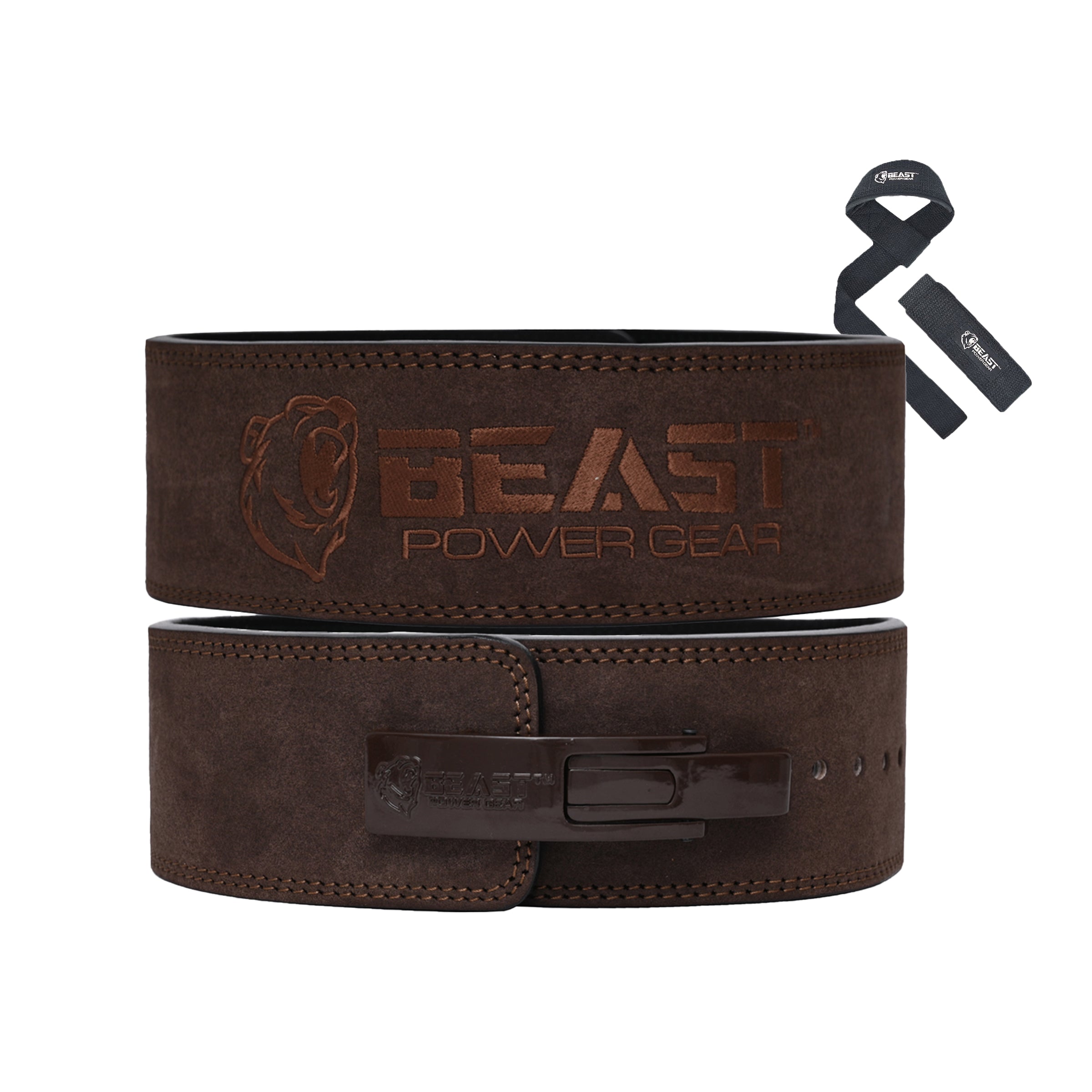 10MM LEVER BELT - BROWN - FREE STRAP – Beast Power Gear